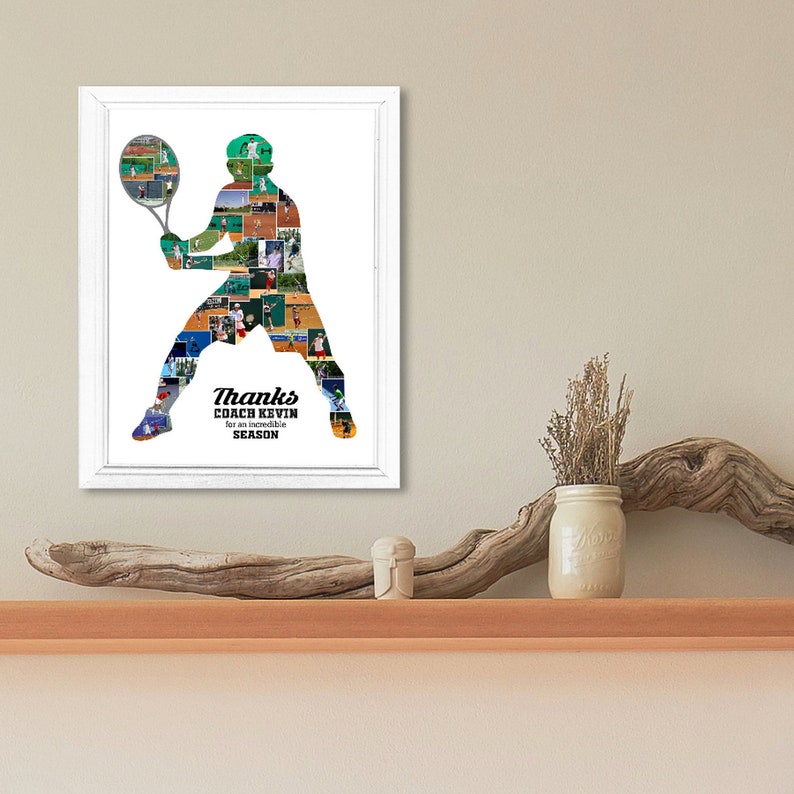 Tennis Photo Collage-Gift For Coach-Sport Photo Collage | Etsy