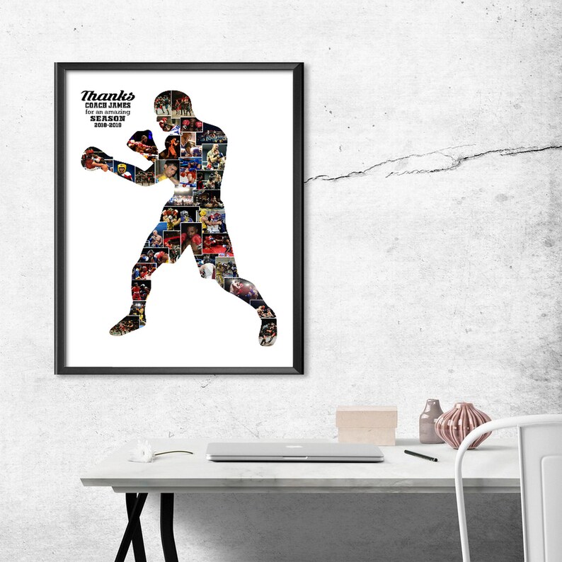 Boxing Photo Collage-Boxer Photo Collage-Boxing Coach | Etsy