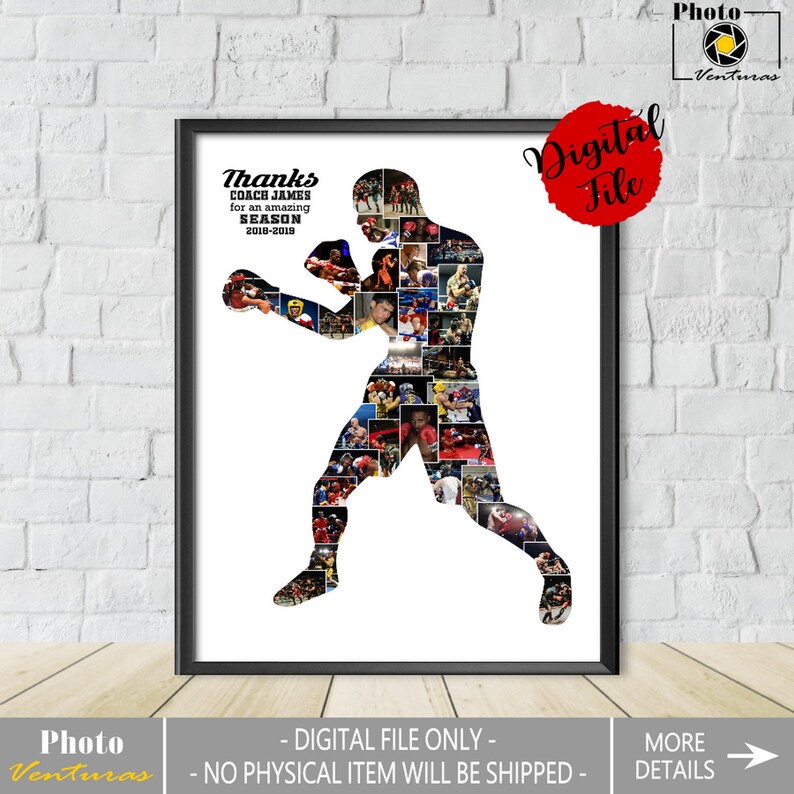 Boxing Photo Collage-Boxer Photo Collage-Boxing Coach | Etsy