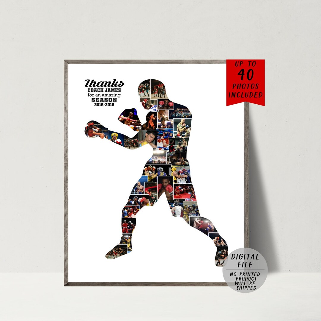 Boxing Photo Collage-boxer Photo Collage-boxing Coach Gift-personalized ...