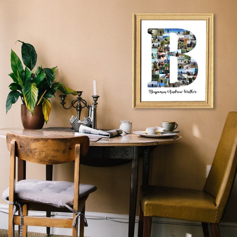 Letter Photo Collage-Initial Collage-Any Letter Collage-Custom | Etsy