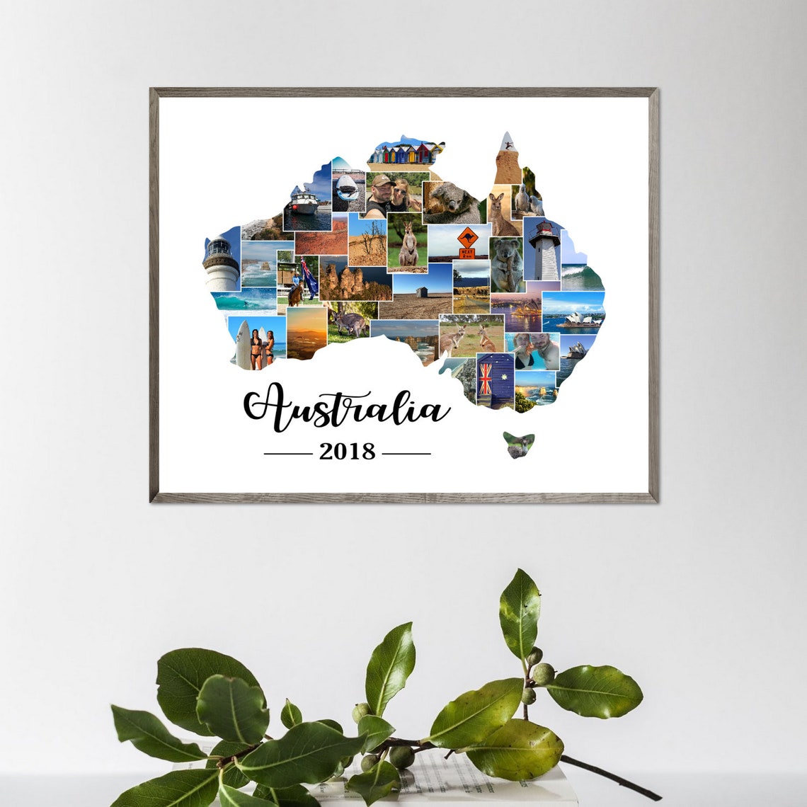 Australia Photo Collage-travel Map Photo Collage-personalized Gift for ...