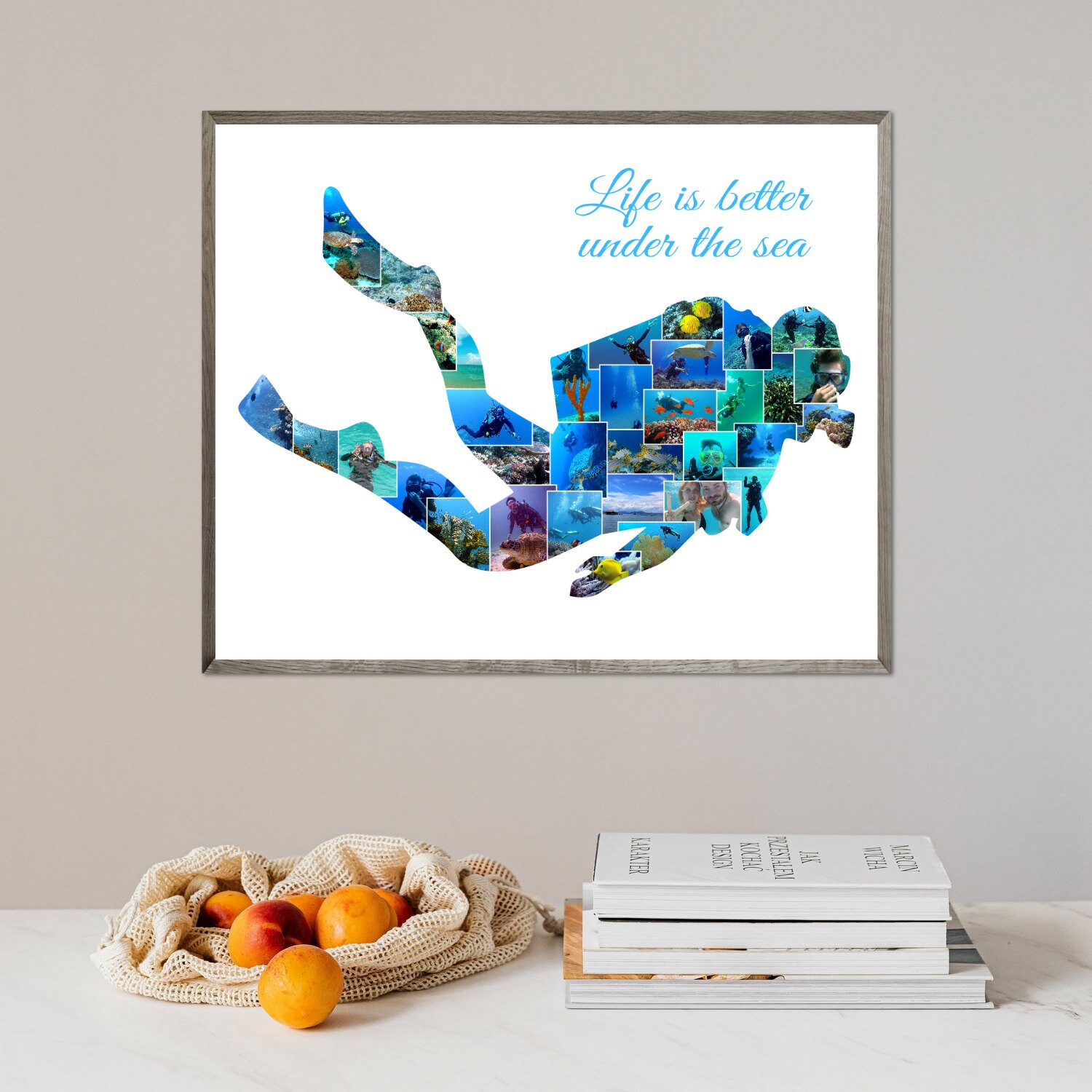 Scuba Diving Photo Collage-scuba Diver Photo Collage-personalized Gift ...