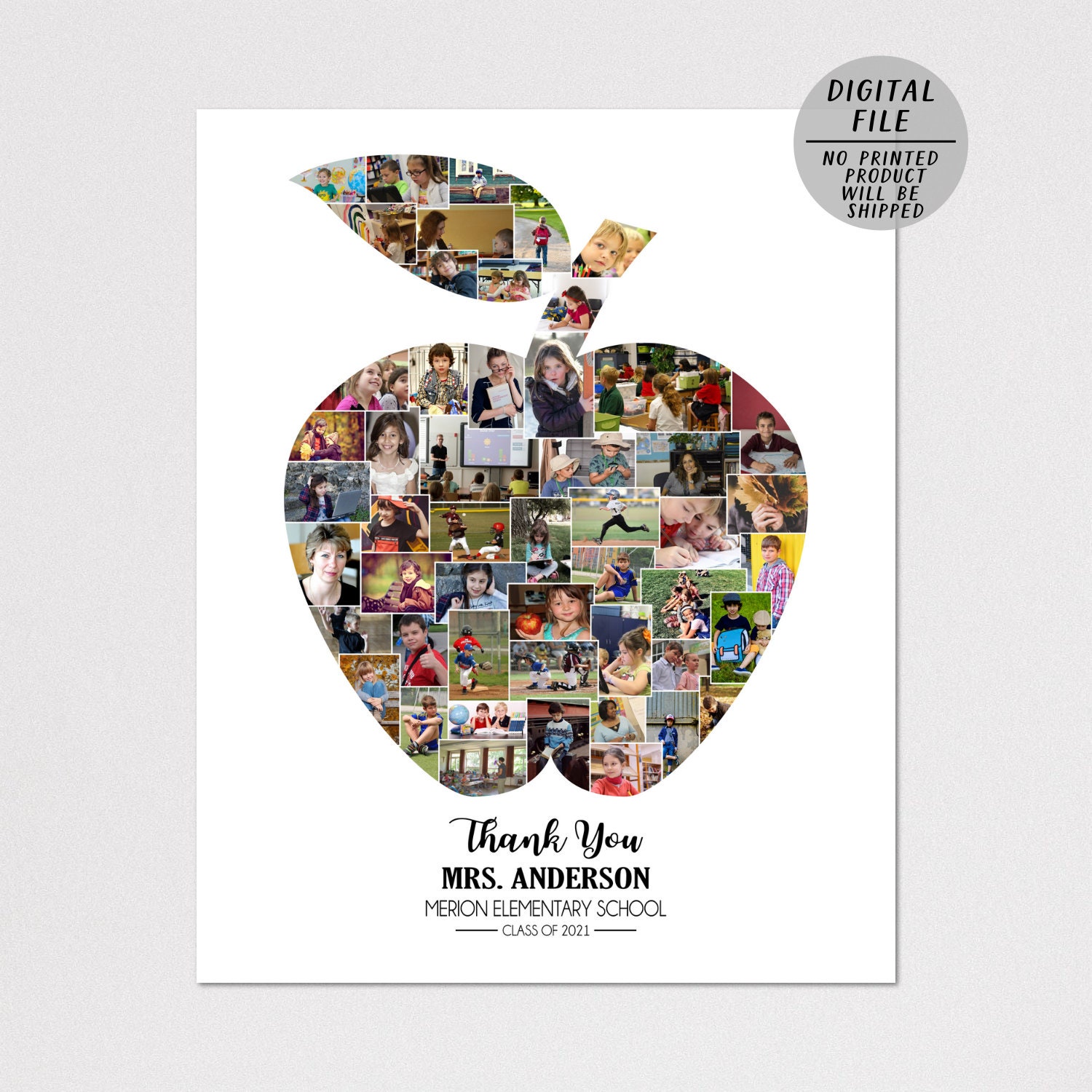 School Photo Collage-apple Photo Collage-graduation - Etsy