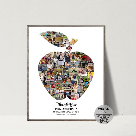 School Photo Collage-apple Photo Collage-graduation - Etsy