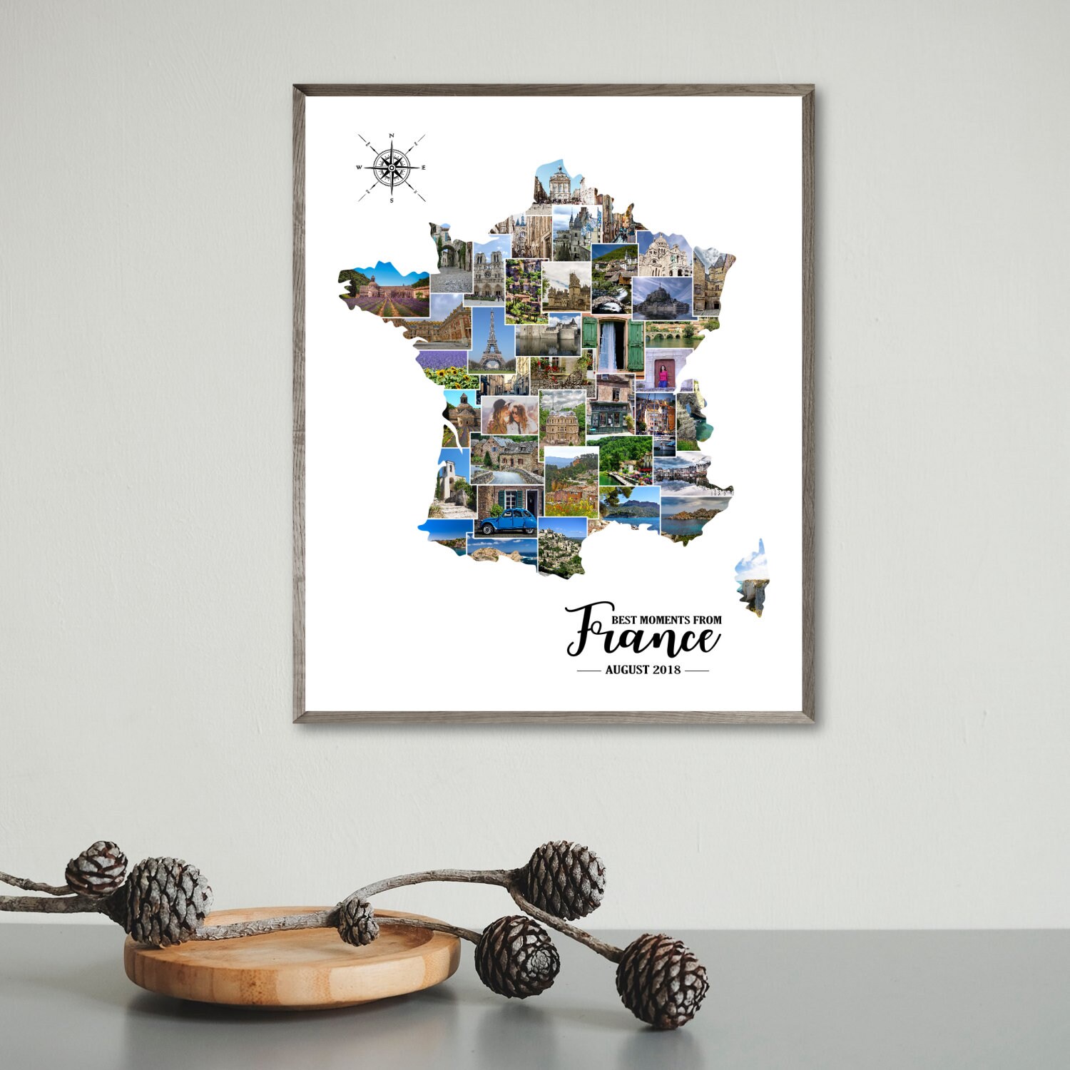 France Photo Collage-travel Map Photo Collage-vacation - Etsy
