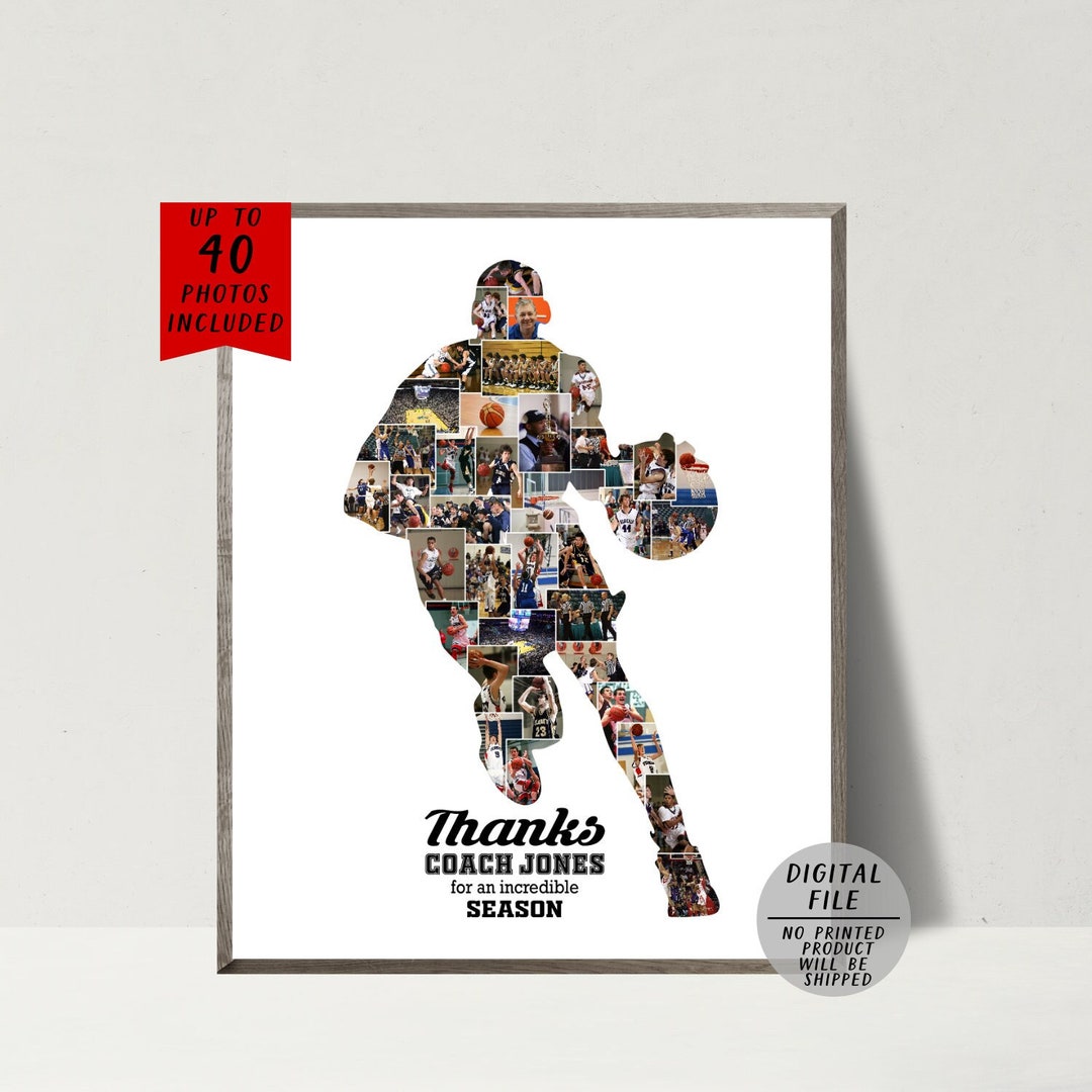 Basketball Photo Collage-boy Basketball Player Collage-personalized ...