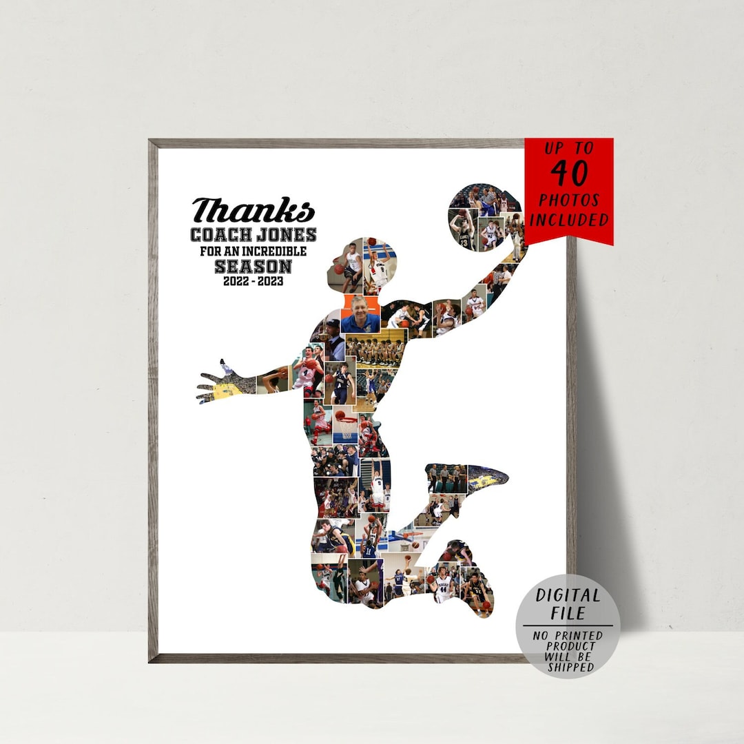 Basketball Photo Collage-boy Man Basketball Player Collage-personalized ...