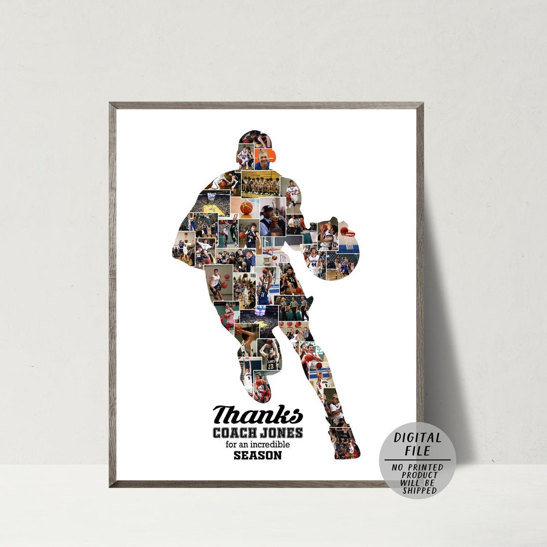 Basketball Photo Collage-boy Basketball Player - Etsy