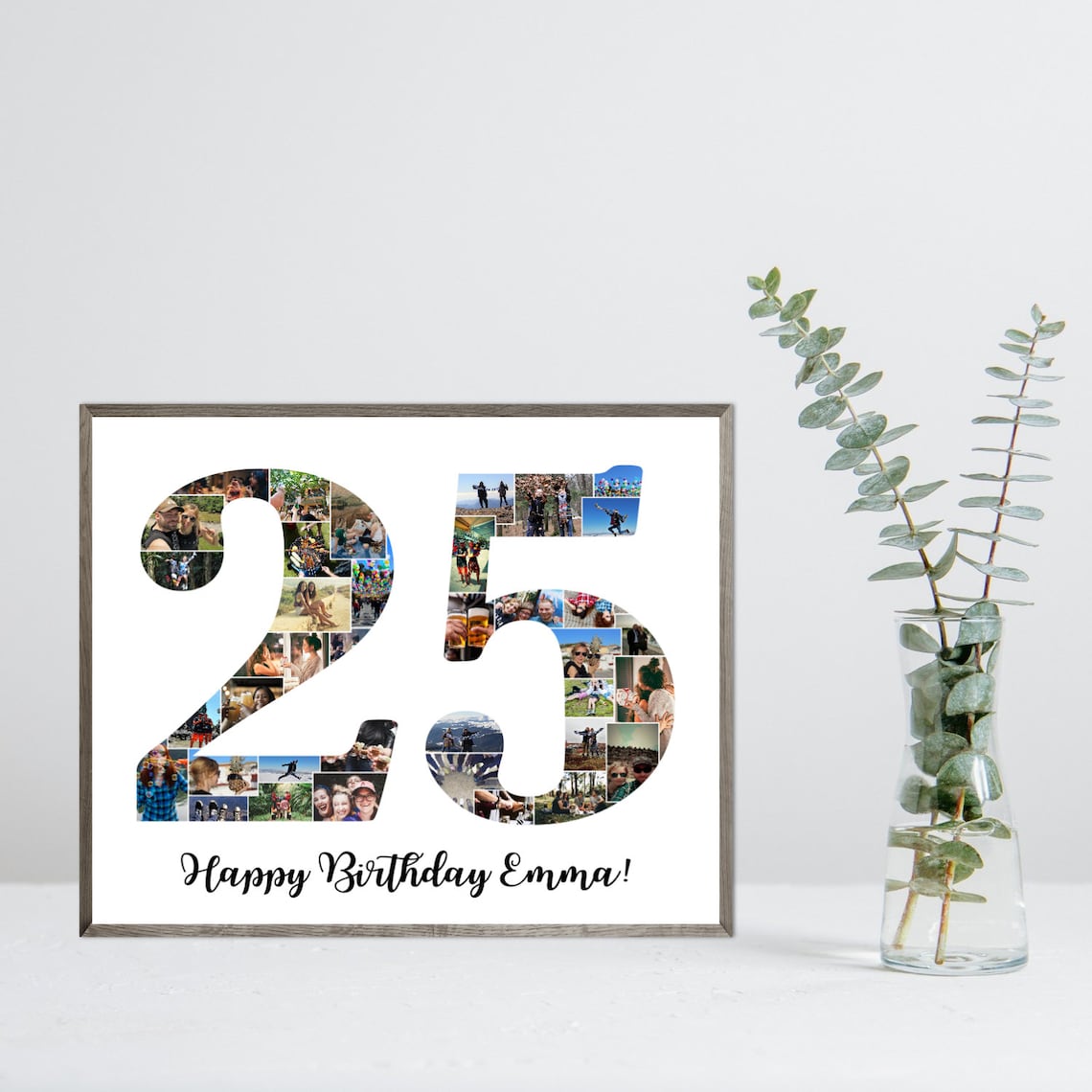 25th Birthday Photo Collage-25 Year Photo Collage-anniversary - Etsy