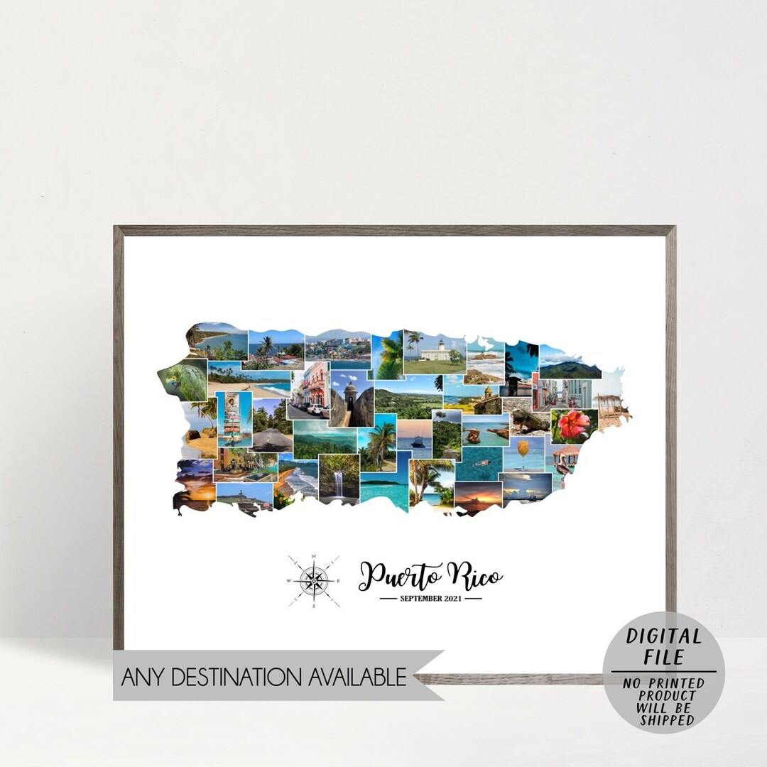 Puerto Rico Photo Collage-honeymoon Collage-travel - Etsy