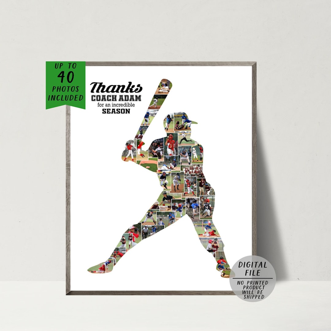 Baseball Photo Collage-baseball Player Photo Collage-personalized Gift ...