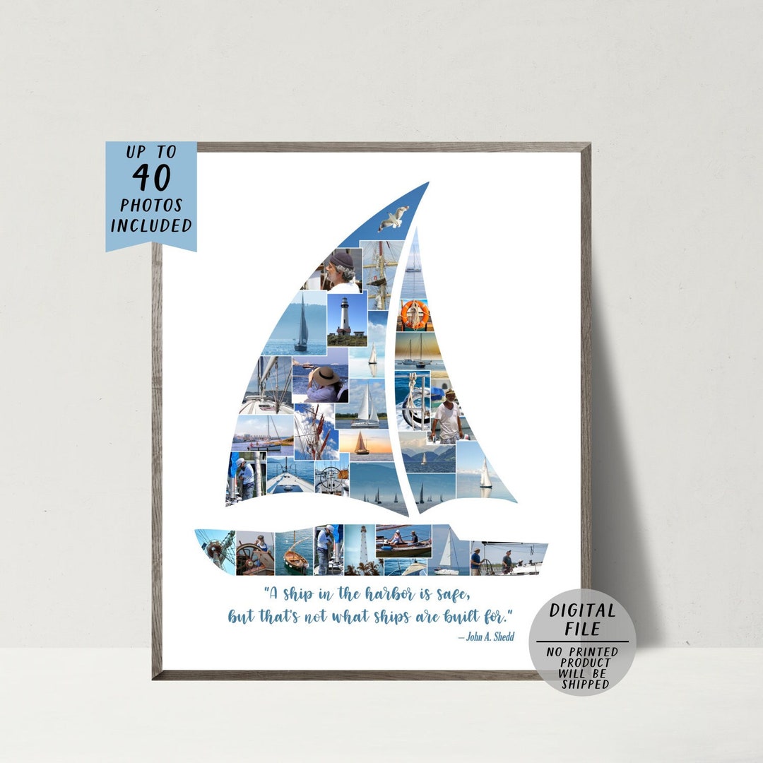 Sailing Photo Collage-sailboat Photo Collage-sailor Photo Collage ...