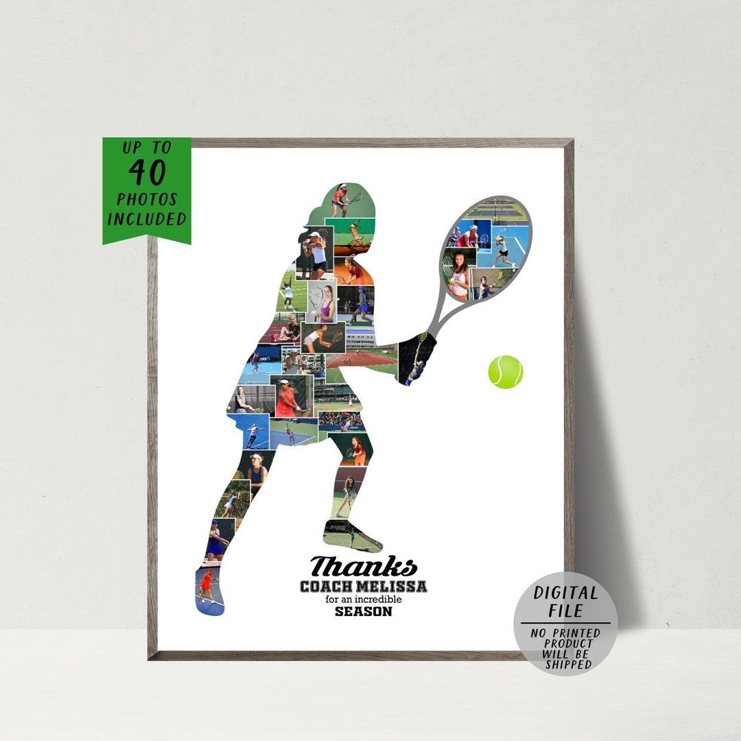 Tennis Photo Collage-personalized Gift for Coach-female Tennis Player ...