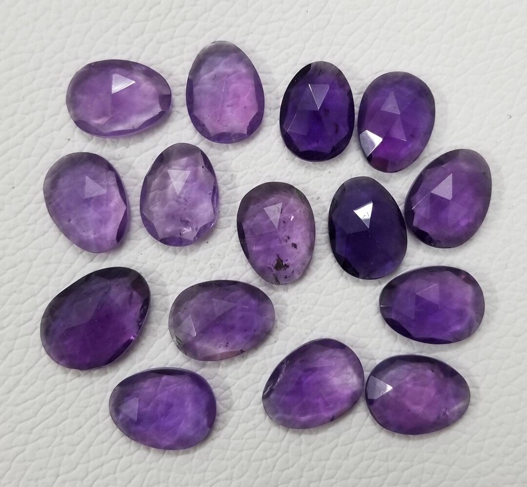 Natural Amethyst Rose Cuts Mini Lot for Jewelry Setting Amethyst ...