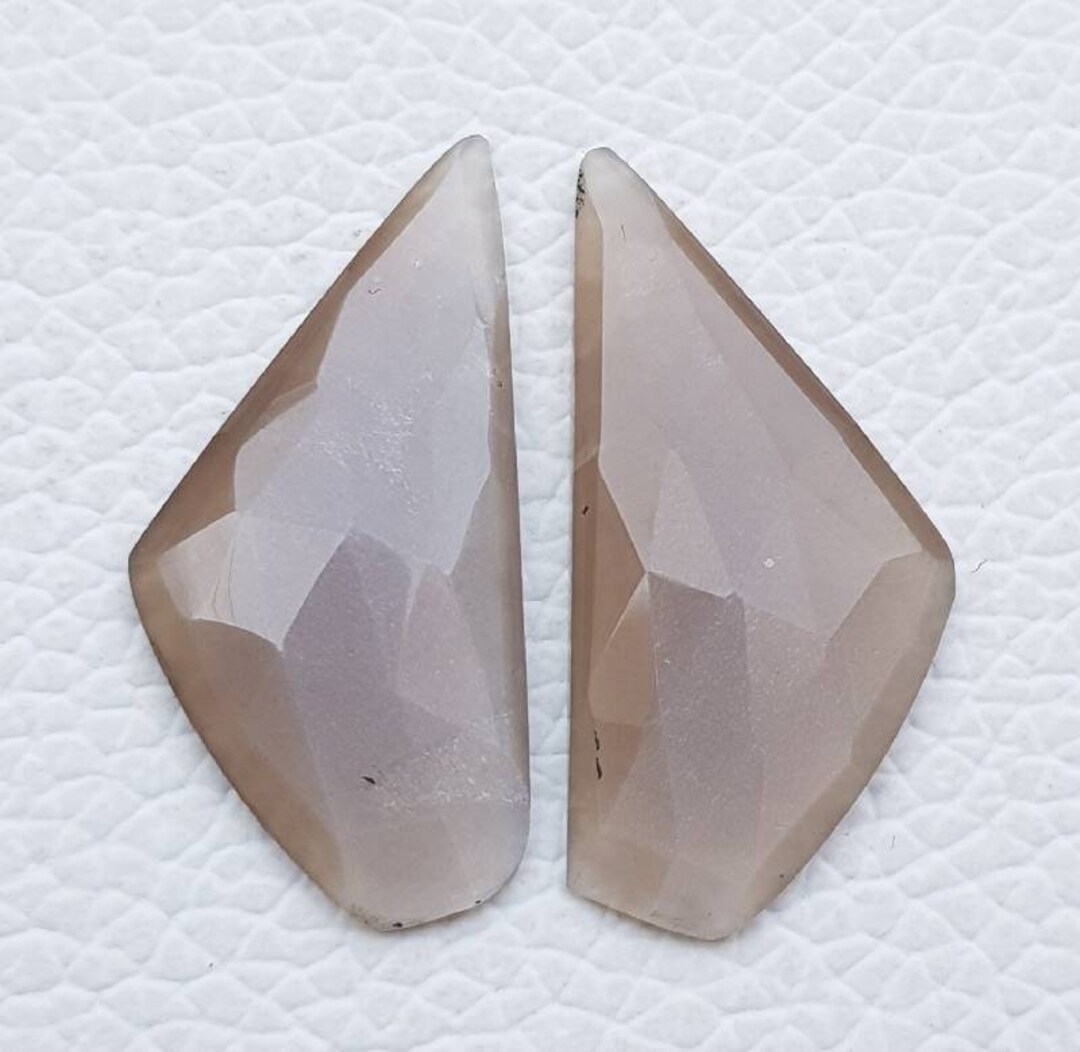 Indian Moonstone Rose Cut Matching Pair for Jewelry Setting, Loose ...