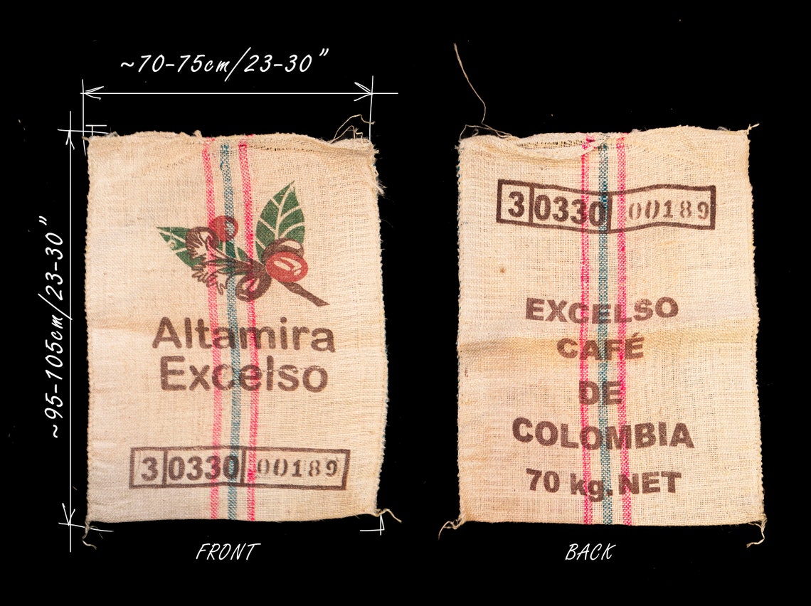 Used Colombian Burlap Coffee Bag: Authentic Sisal Sack for Crafts - Etsy