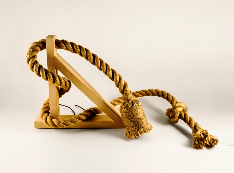 Rope Sconce Handmade Loft Style Minimalist Wooden Lamp Vintage - Etsy