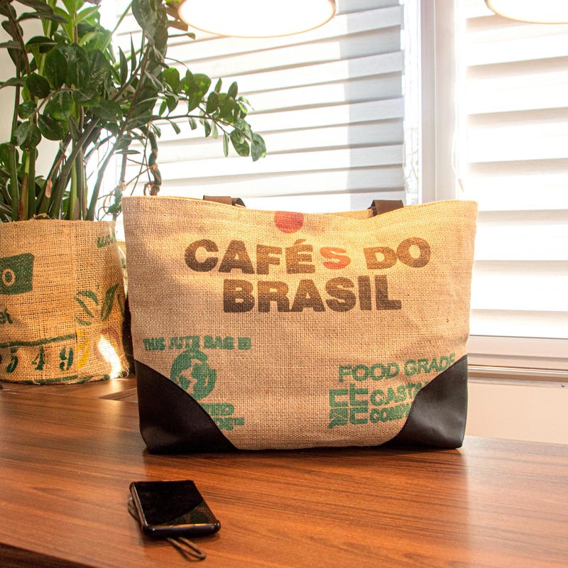 Upcycled Burlap Totes - Etsy