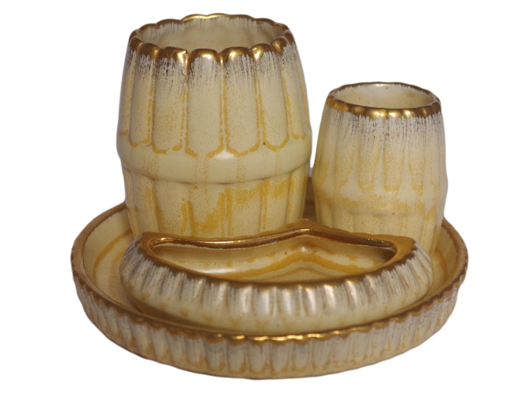 Cigar and Cigarette Set, Colonial Style, Belgium, 1950s, Ceramics, Made ...