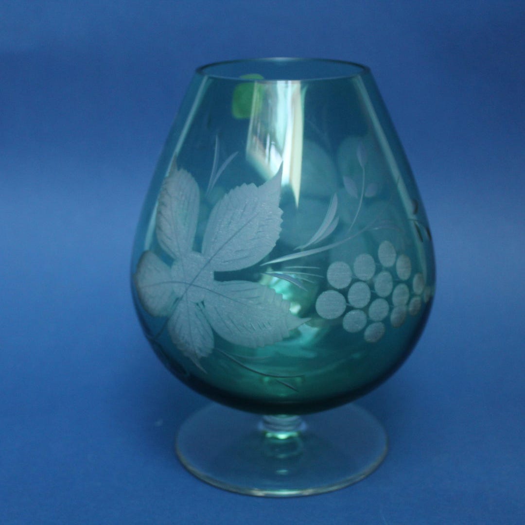 A Huge Cognac Goblet. Hand-cut Crystal in a Beautiful Emerald Water ...
