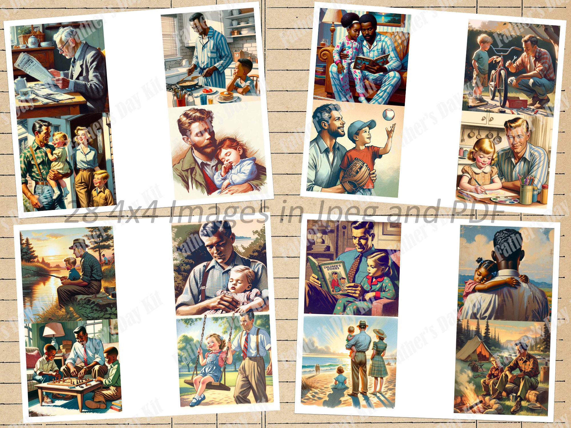 Father's Day Kit, Father's Day Ephemera, Junk Journal Father's Day Kit ...