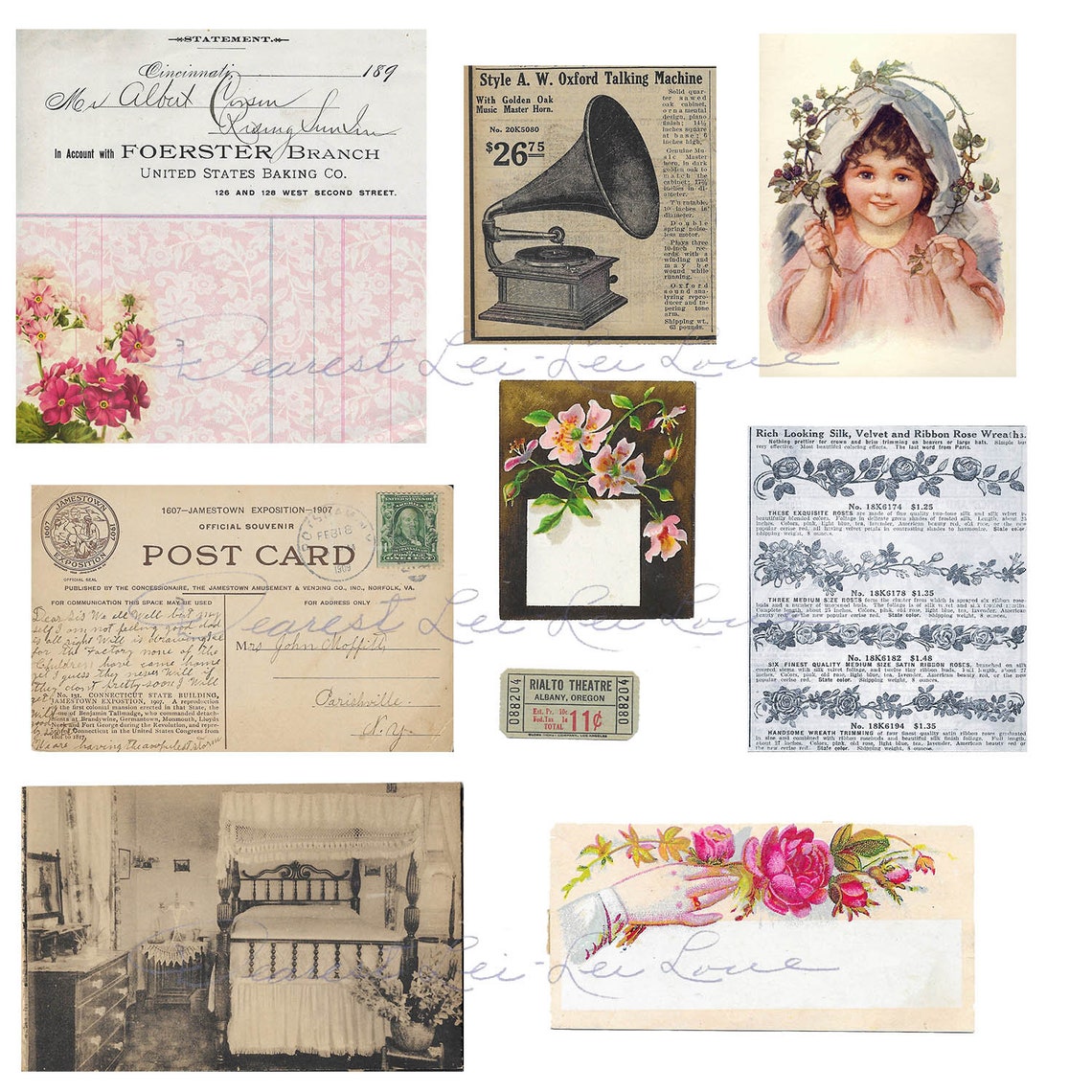Vintage Ephemera Pack 18 Digital Junk Journal Kit Includes - Etsy