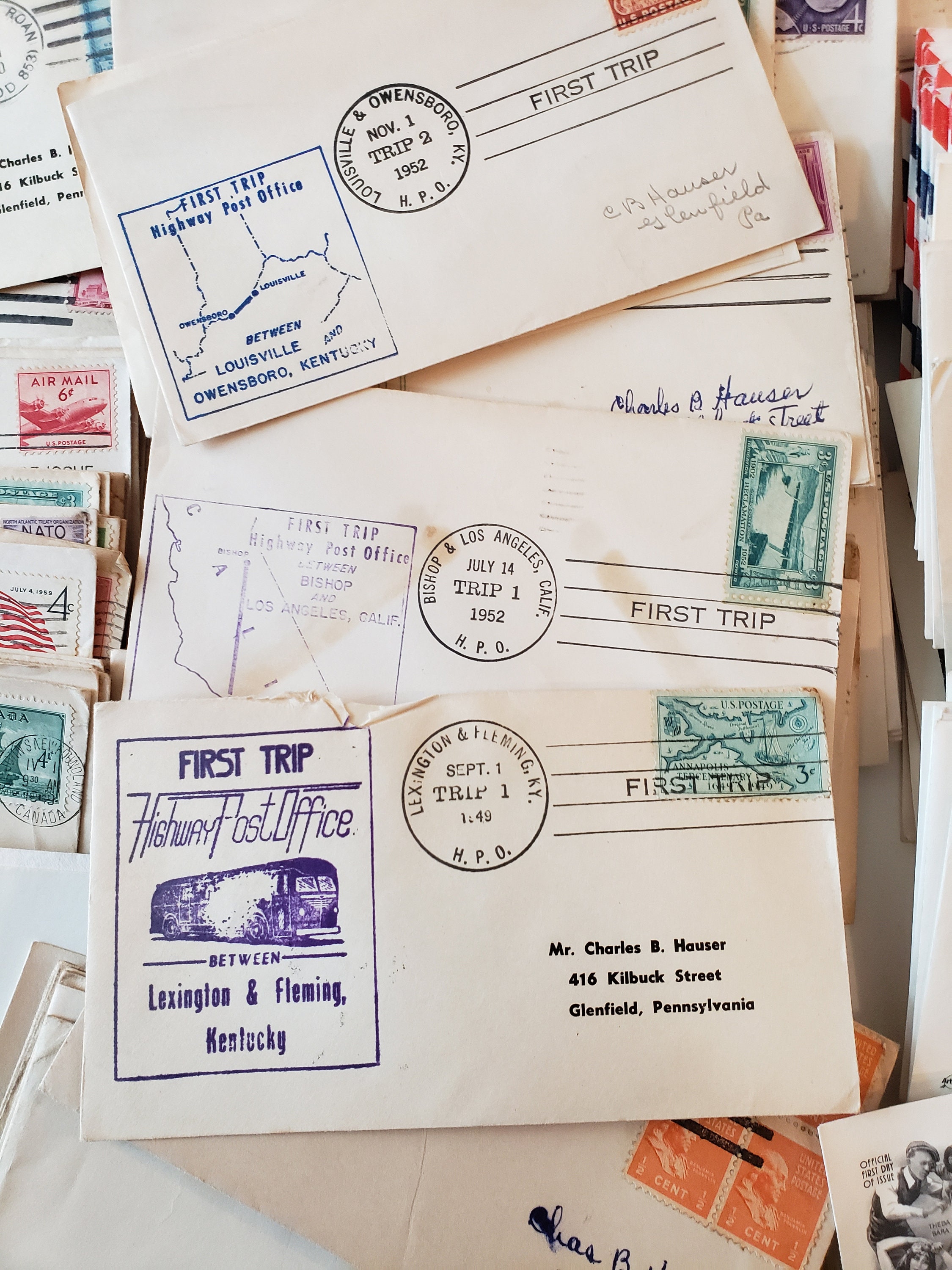 Vintage Envelopes Variety of 40's-90's 15 in Pack/ Great for Creative ...