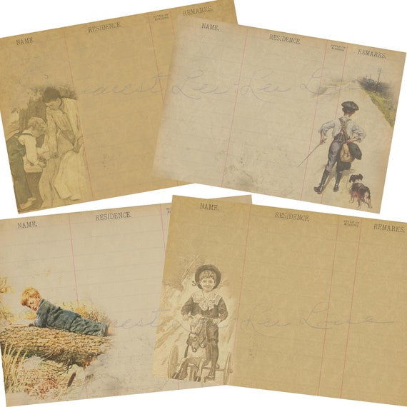 Card Making & Stationery Vintage Little Boy Paper Ephemera Bundle Paper ...