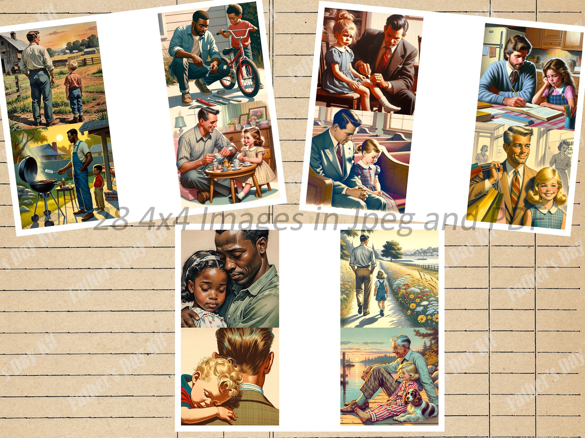 Father's Day Kit, Father's Day Ephemera, Junk Journal Father's Day Kit ...