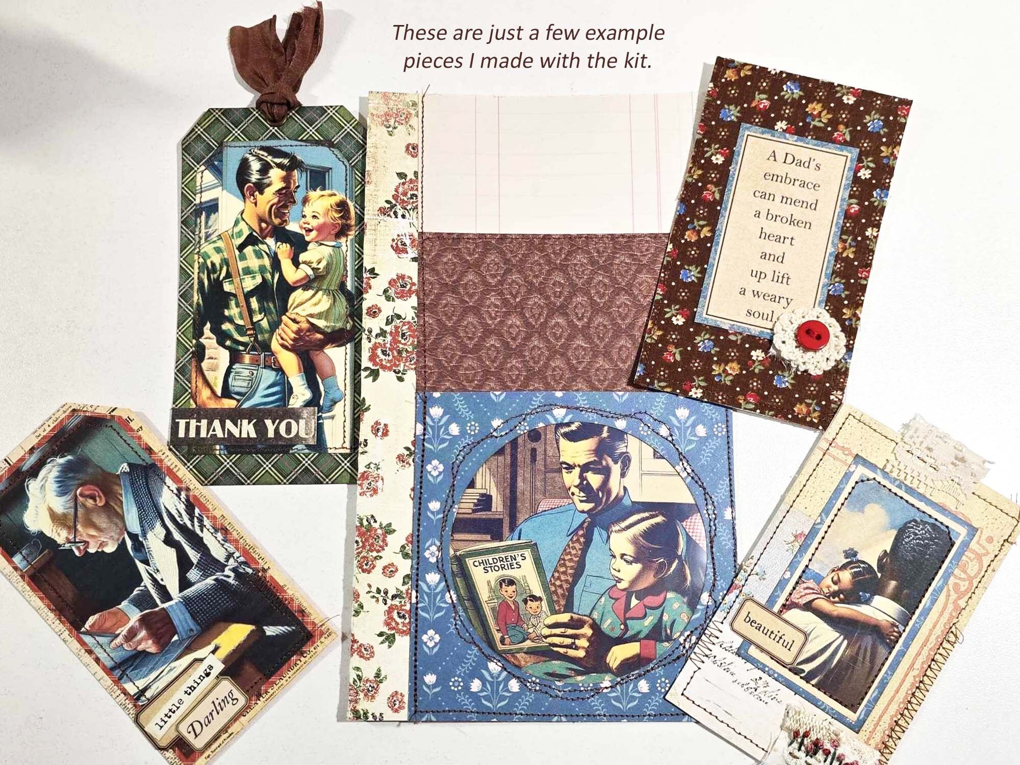 Father's Day Kit, Father's Day Ephemera, Junk Journal Father's Day Kit ...