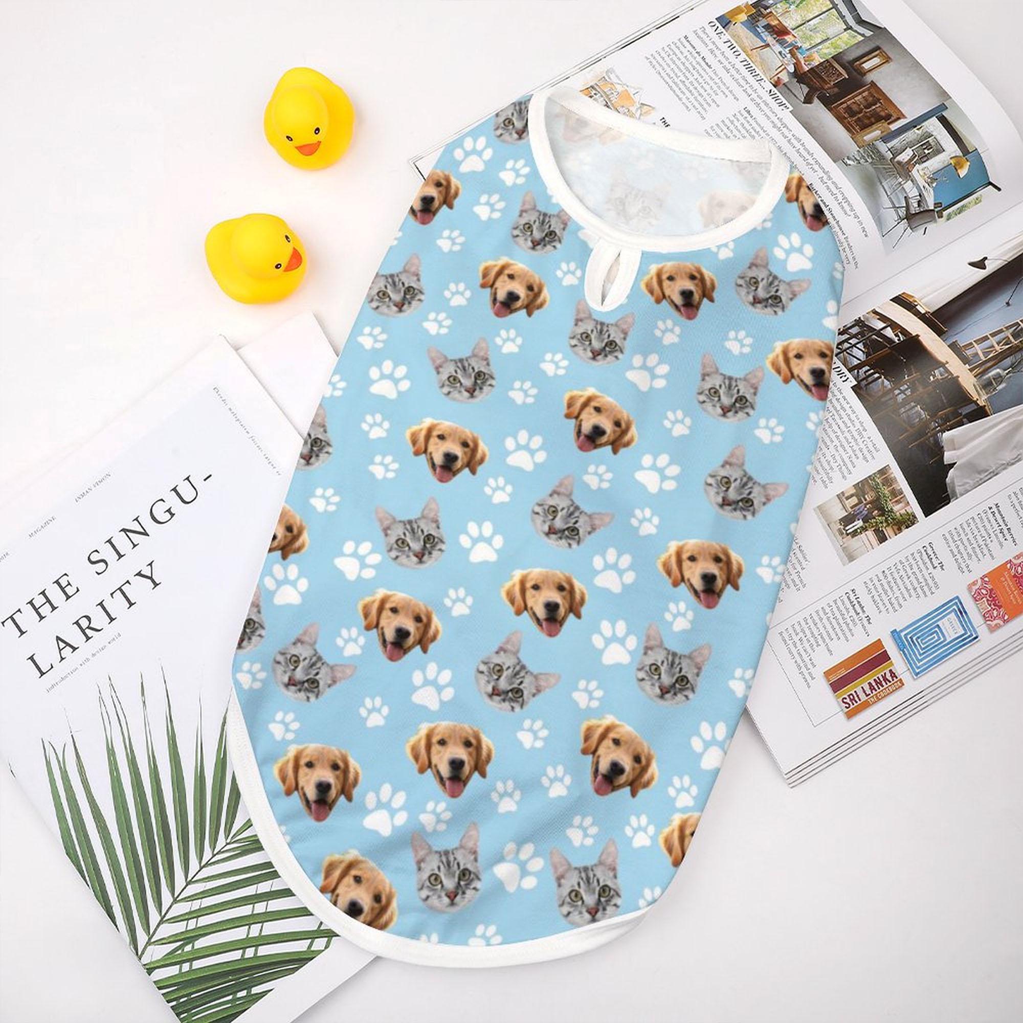 Custom Dog Face Pajama Set: Matching Pet Vest & Bandana - Etsy