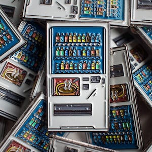 Japanese Vending Machine Soft Enamel Pin - White/red/blue/pink - Etsy