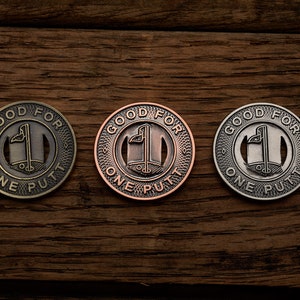 Subway Token Golf Ball Marker - Custom Golf, Groomsman Gift, Golf Gift ...