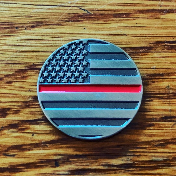 Thin Red Line Golf Ball Marker Custom Golf Groomsman Gift - Etsy