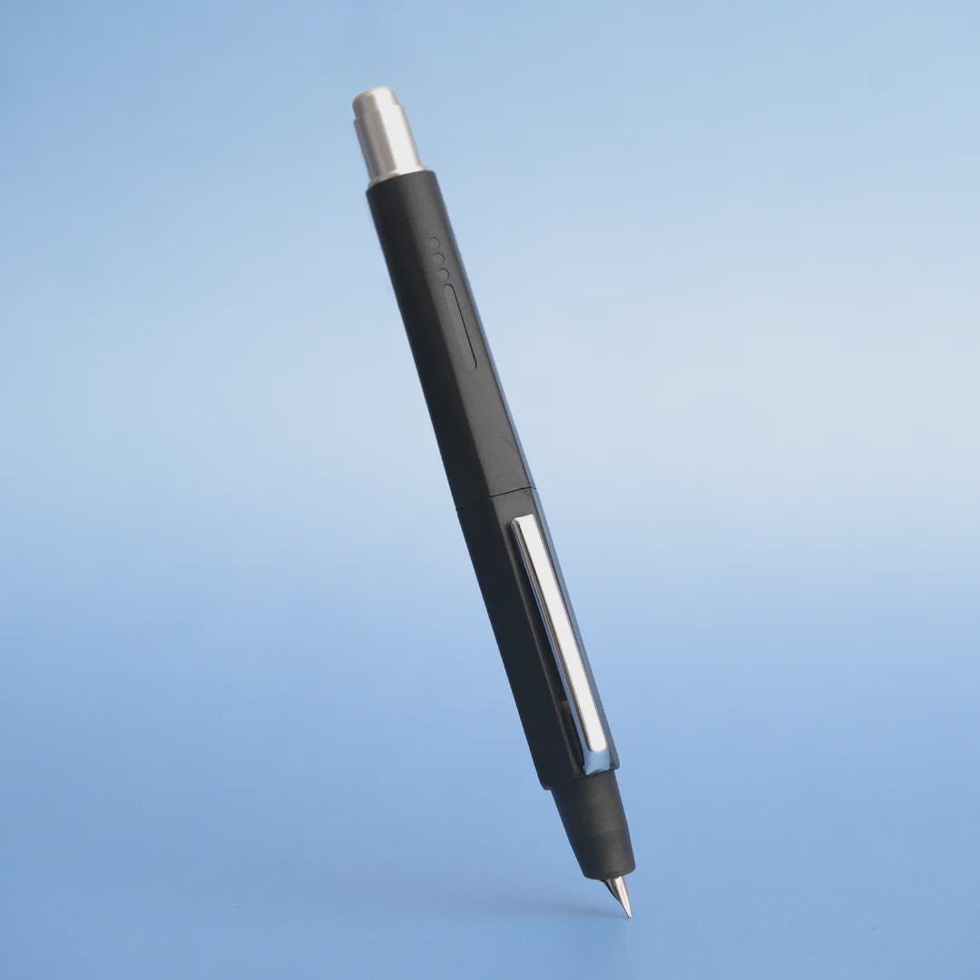Endless Creator Retractable Fountain Pen – Smooth Black ABS, Refillable ...