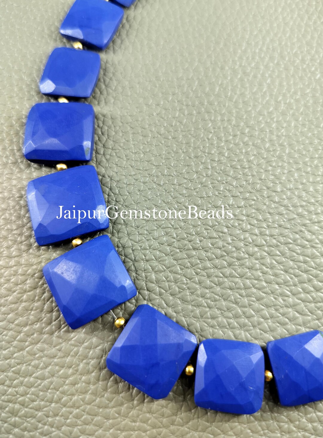 Faceted Lapis Lazuli Beads: Square Hydro Gemstone Beads - Etsy