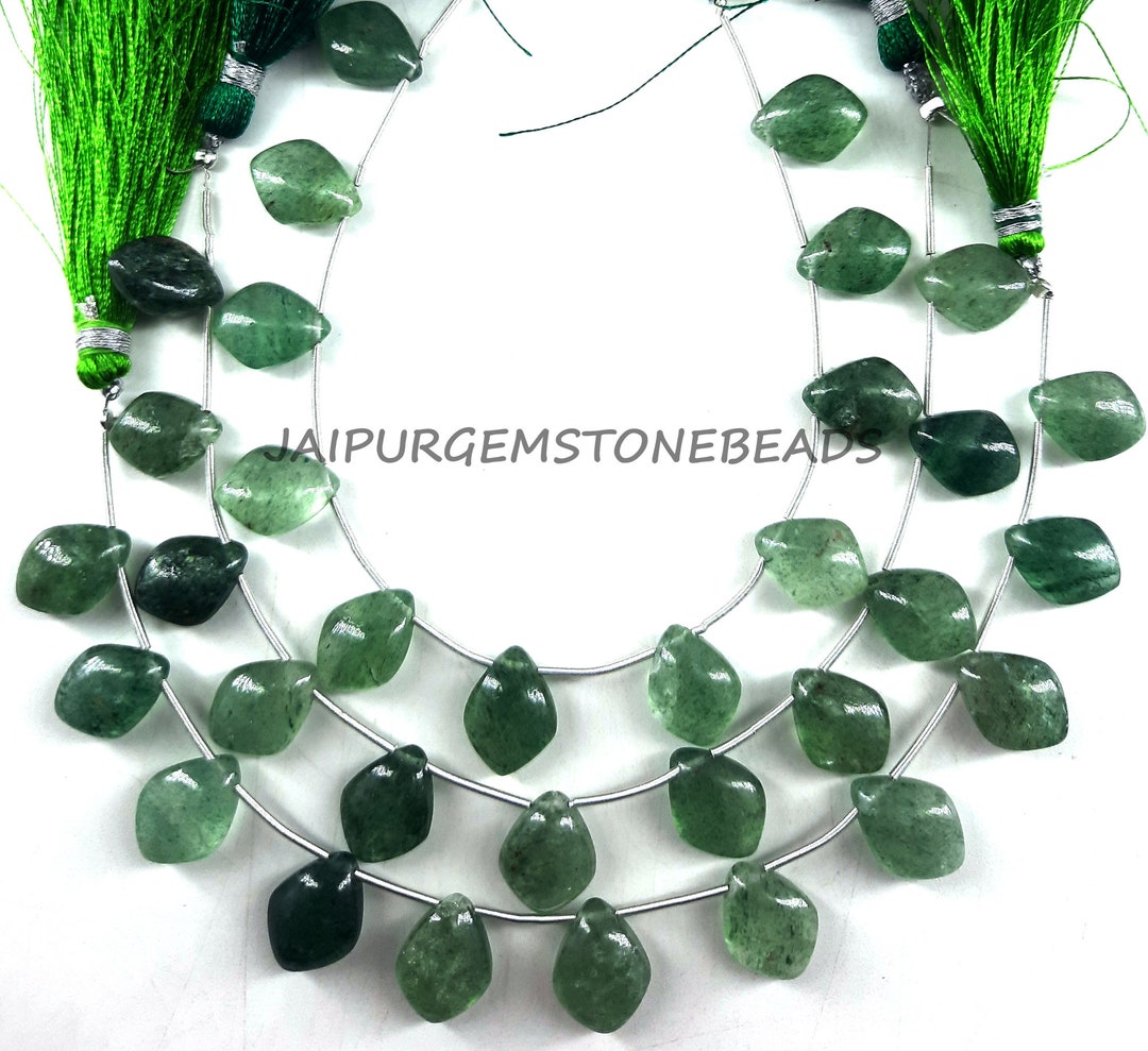 Natural Green Strawberry Smooth Fancy Kite Shape Gemstone Beads Loose ...