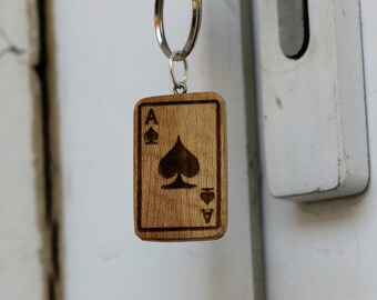 Poker Card Keychain - Etsy