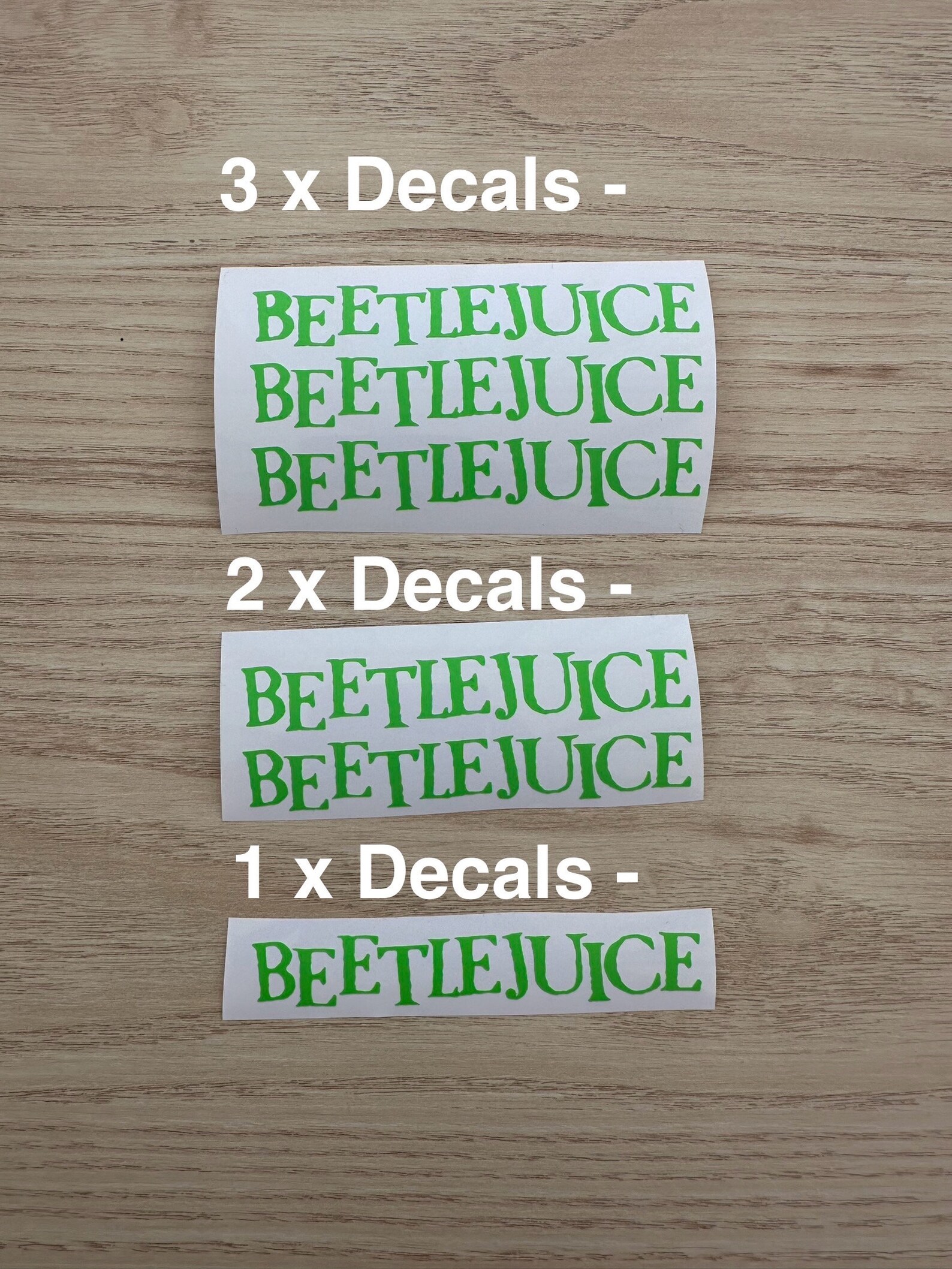 Beetlejuice Inspired Logo Vinyl Iron-on Decal OR Sticker Decal ONLY ...