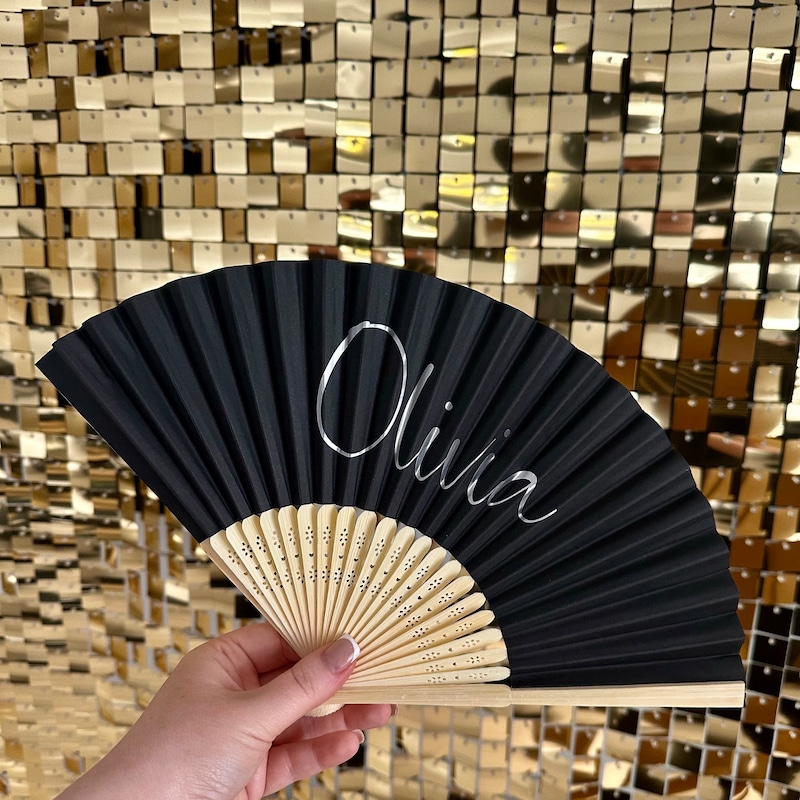 Personalized Hand Fans - Etsy