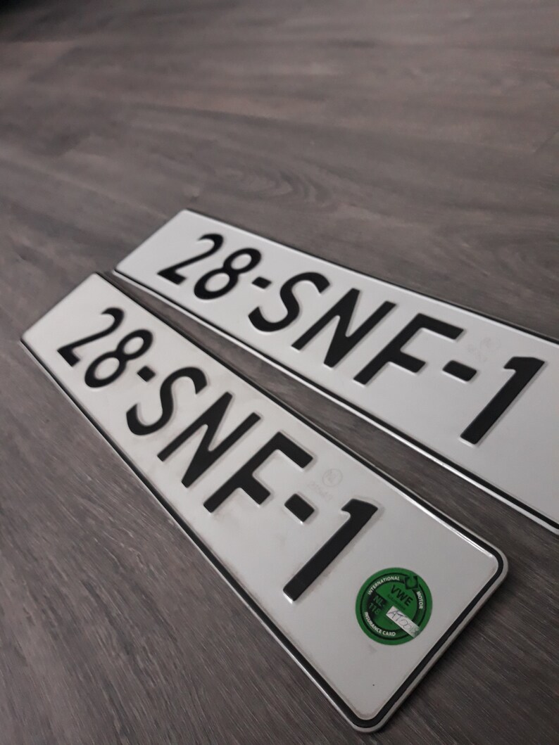 Formula 1 Collectors Original License Plates Set 2 Pcs of - Etsy