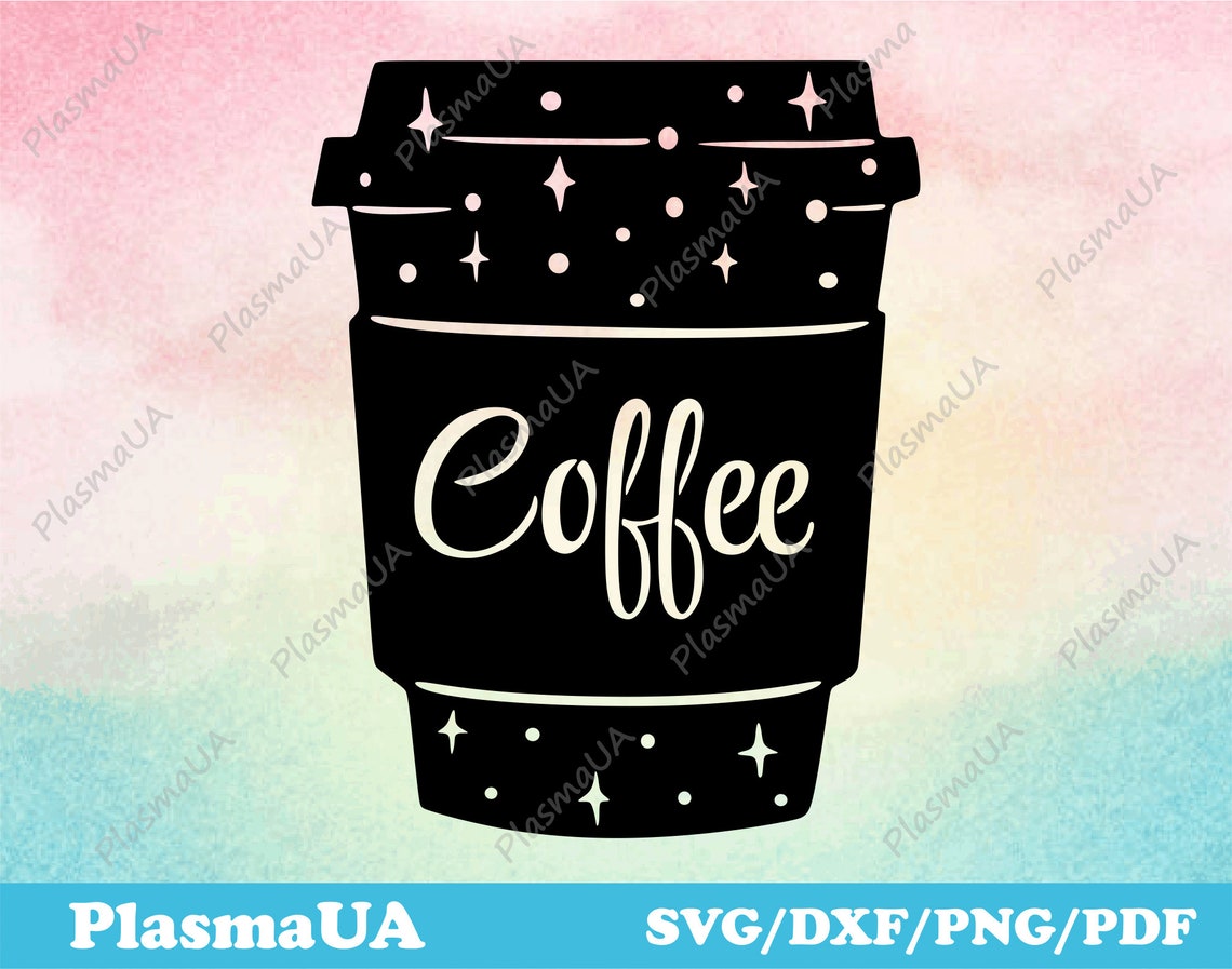 Coffee Clip Art DXF Coffee Dxf Cut File Coffee Svg Coffee - Etsy