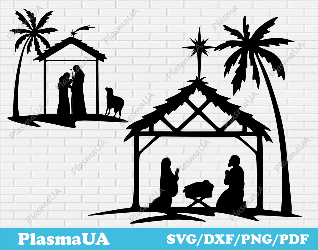 Nativity Scene Cut Files, Holy Family Scene Svg for Cricut, Holy Night ...