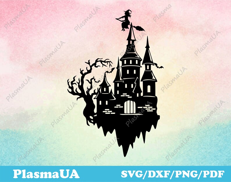 Halloween Castle Cut Files Witch Svg Happy Halloween Design - Etsy