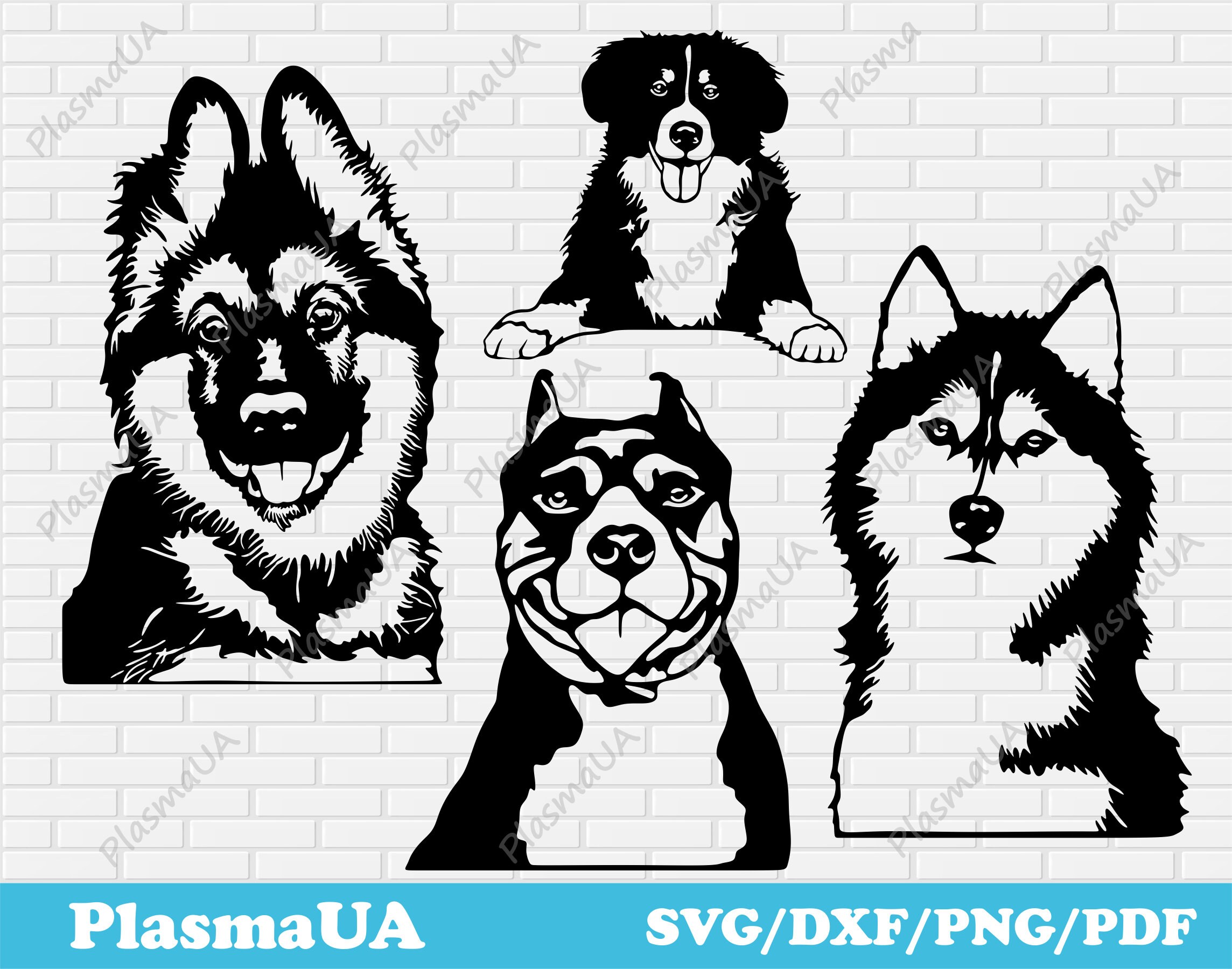 Cute Dogs Dxf Dogs Svg Dogs Svg Files for Cricut Dog - Etsy