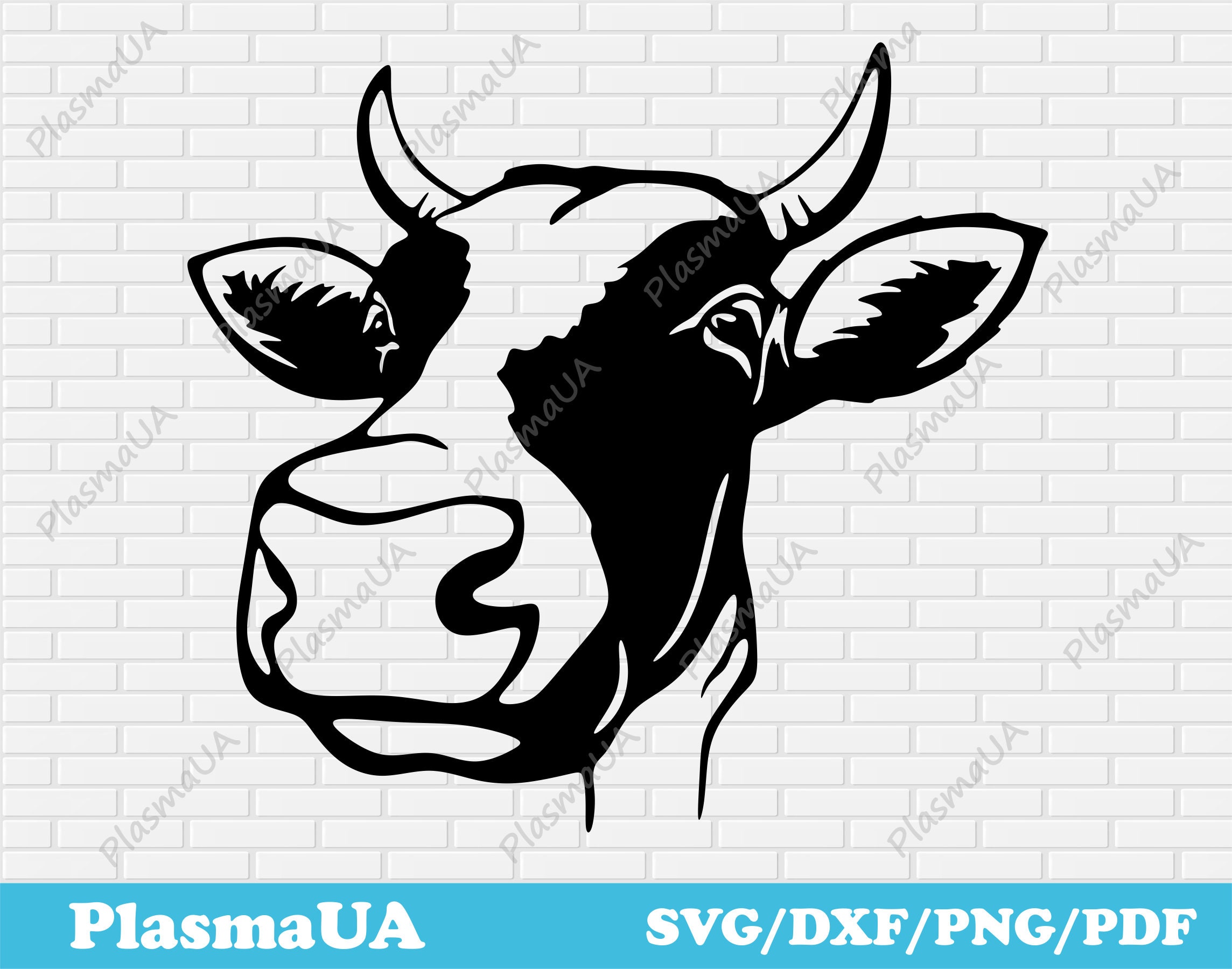Cow Face Svg for Cricut, Farm Life Dxf for Cnc Laser Cut, Wall Decal ...