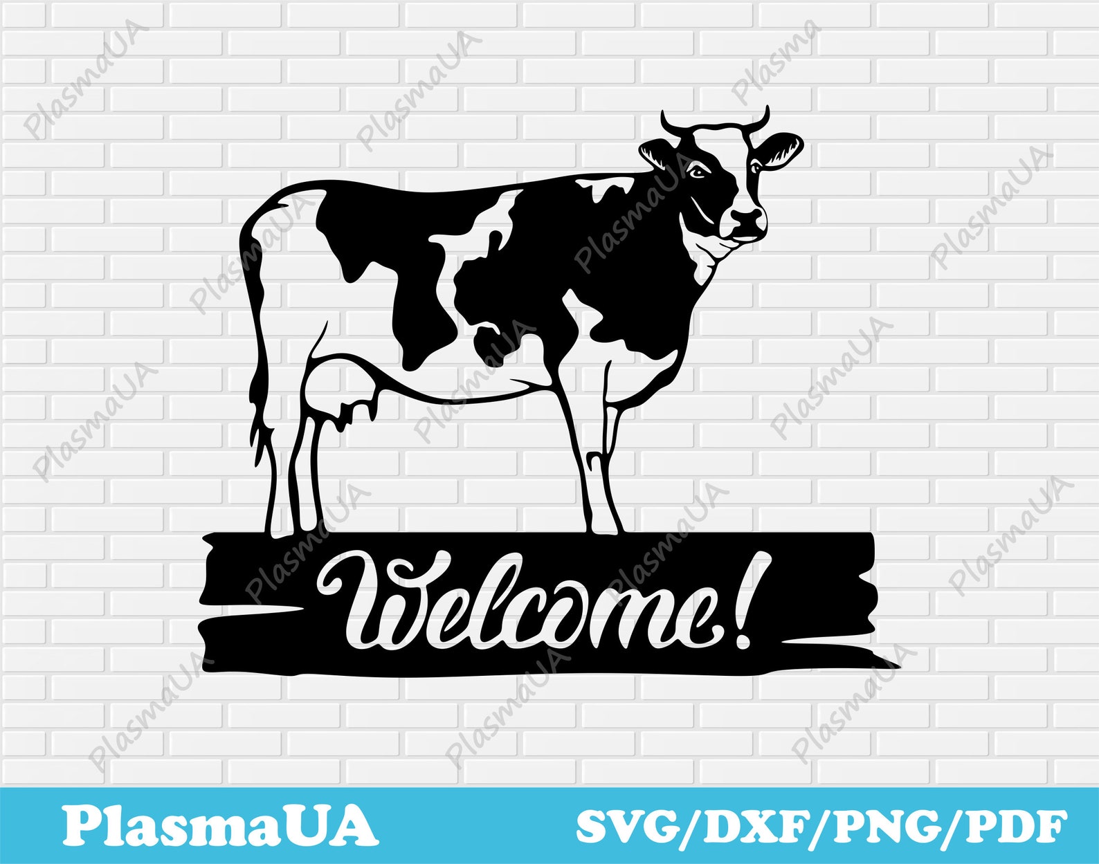 Welcome Cow Svg Cutting Files Svg Files for Cricut Dxf - Etsy