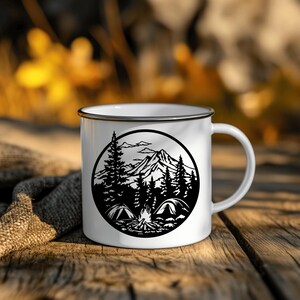 Camping Scene Dxf for CNC, Svg Files for Cricut & Silhouette Cameo ...