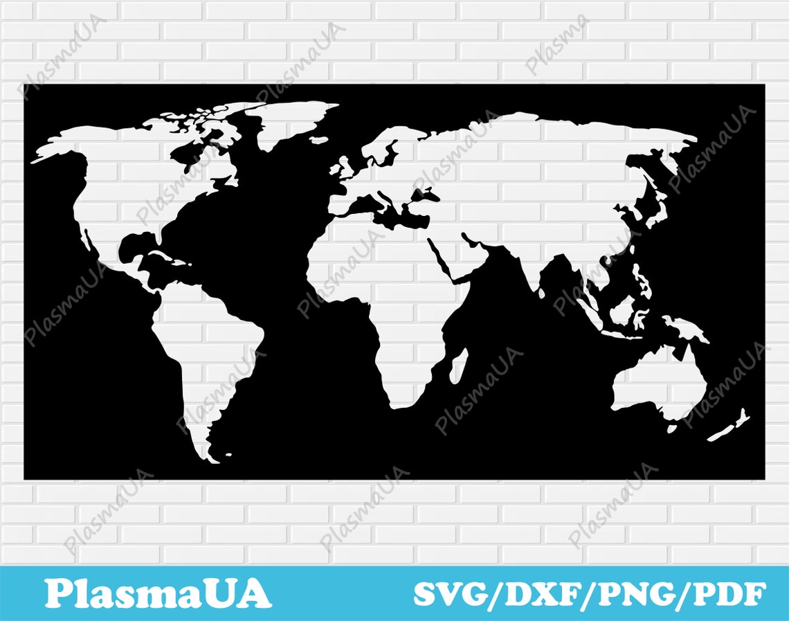 Map Svg File Dxf File Dxf Map Home Deco Home Decor - Etsy